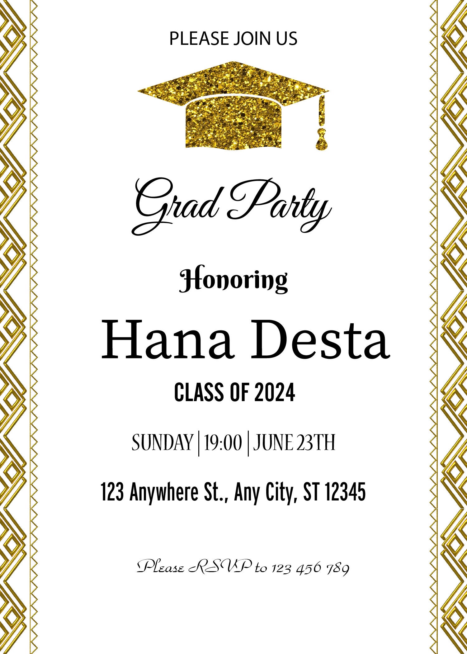 Habesha/ Ethiopian Graduation Digital Invitation | Printable, Editable ...