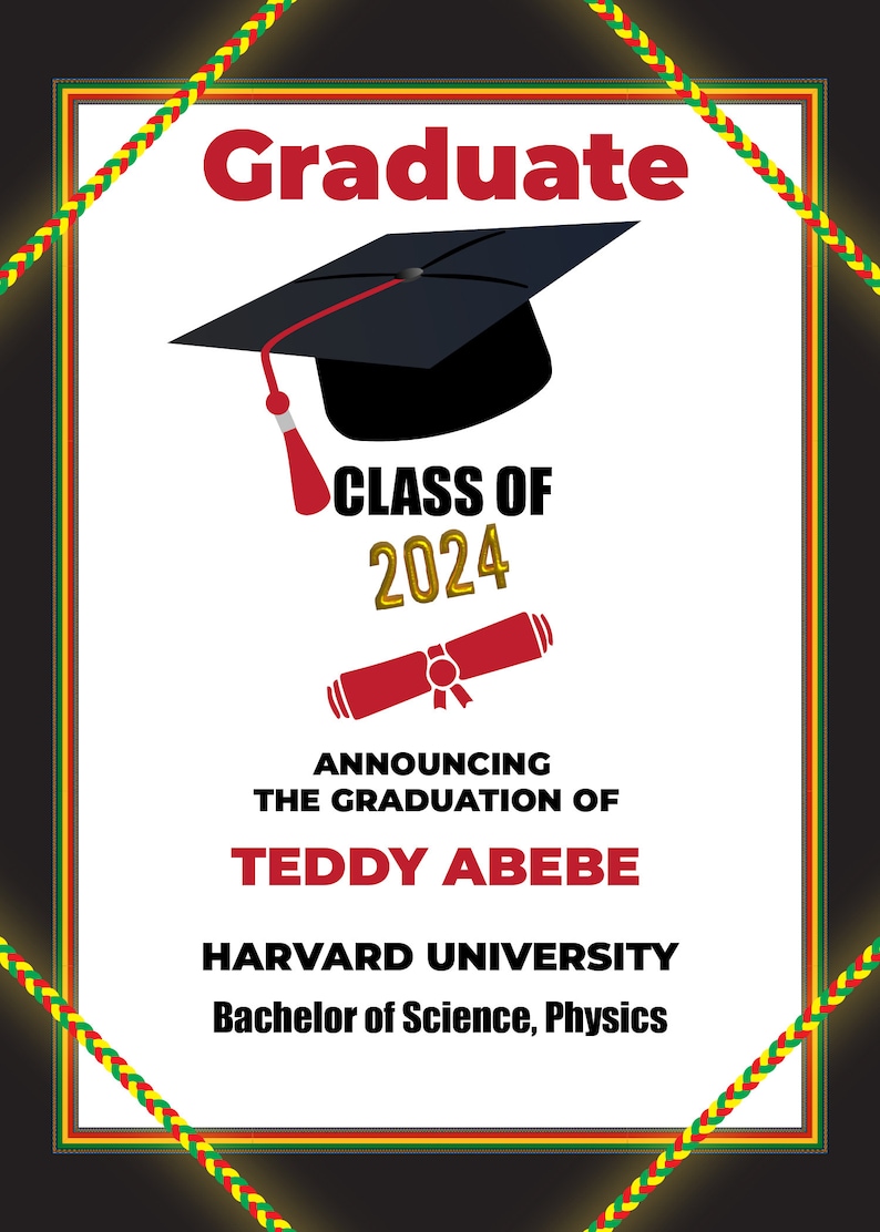 Habesha/ Ethiopian Graduation Digital Invitation | Printable, Editable ...