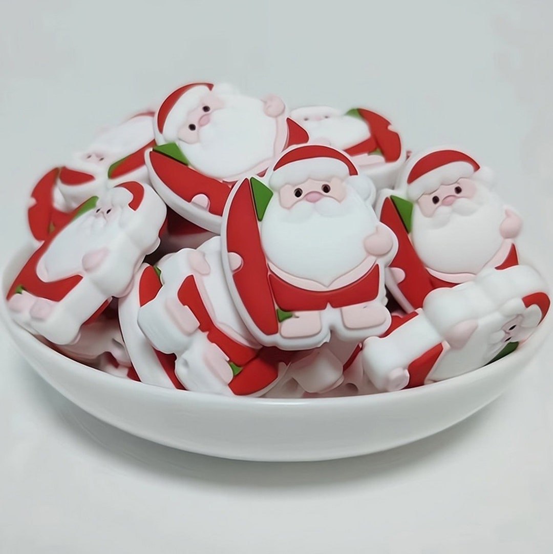 Santa Claus Focal Silicone Beads, Christmas Silicone Beads,bulk ...