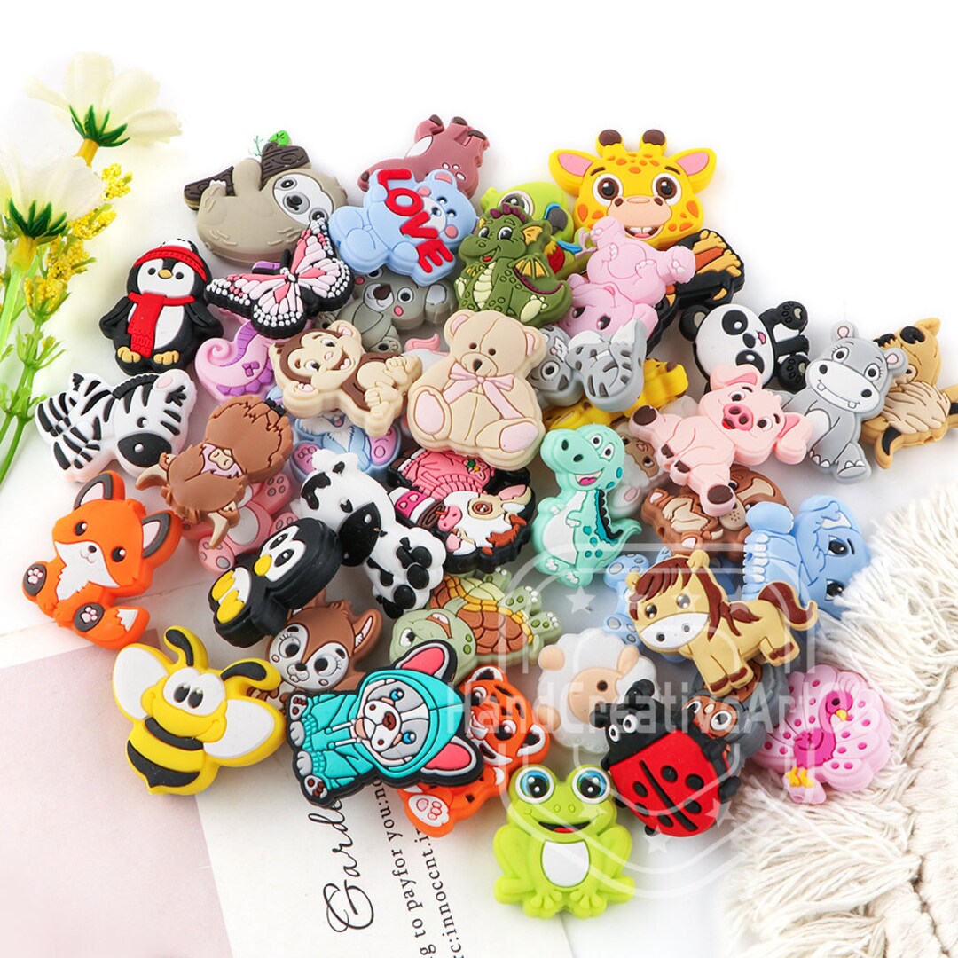Animal Silicone Focal Beads Mixed,diy Craft Beads - Etsy