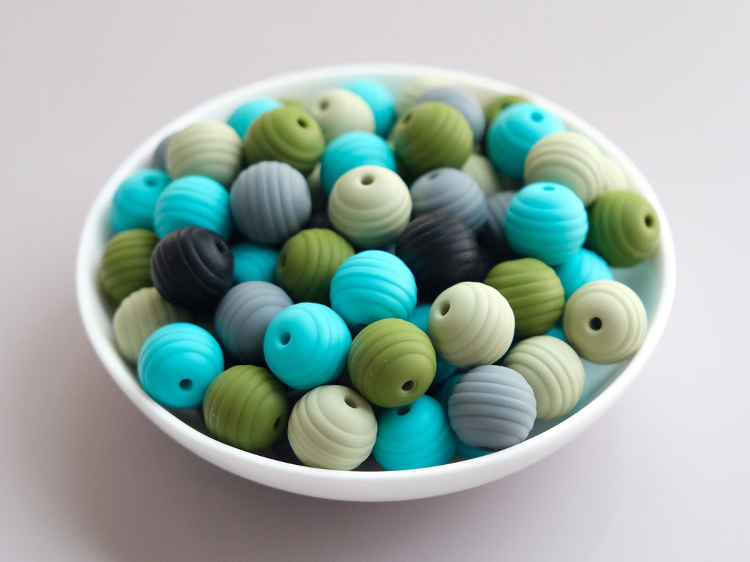 Striped Silicone Beads,15mm Round Silicone Beads,silicone Beads Diy ...