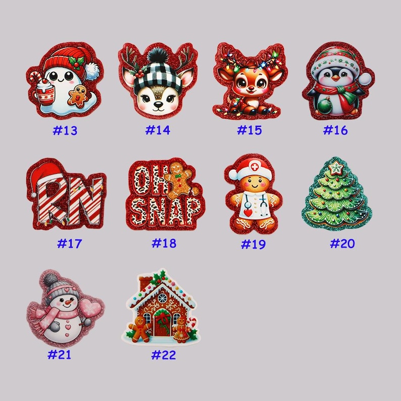 Christmas Acrylic Flat Backs for Badge Reels, Magnets Making,christmas ...