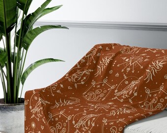 Rust Colored Throw Blanket - Etsy