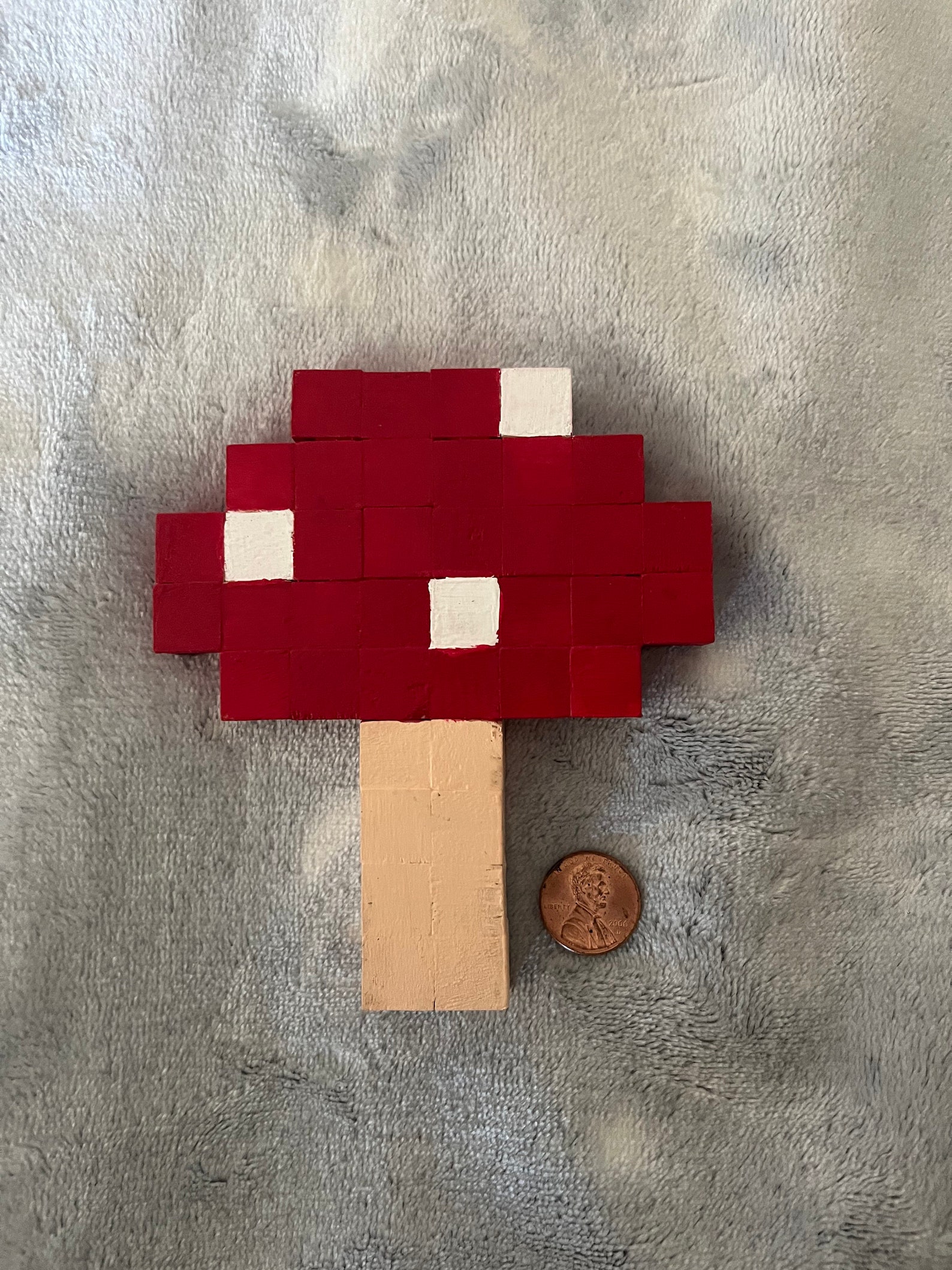 Minecraft Inspired Wood Block Red Mushroom - Etsy
