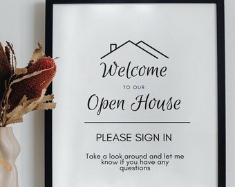 Printable Welcome Sign | Open House Marketing | Real Estate Marketing | Open House Printable ...