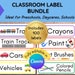 Classroom Supply Labels, Daycare Labels, Cleaning Labels, Toy Bin ...