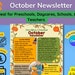 Editable October Classroom Newsletter Template (CANVA Digital Download ...