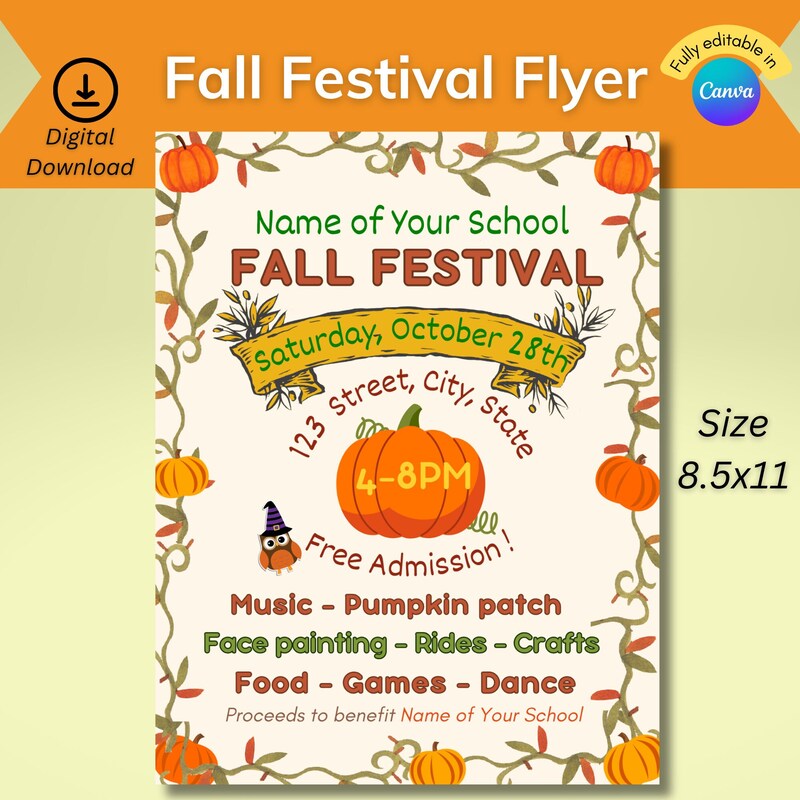 Fall Festival Flyer - Etsy