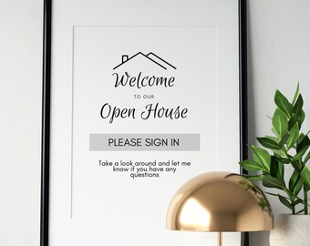 Printable Welcome Sign | Open House Marketing | Real Estate Marketing ...