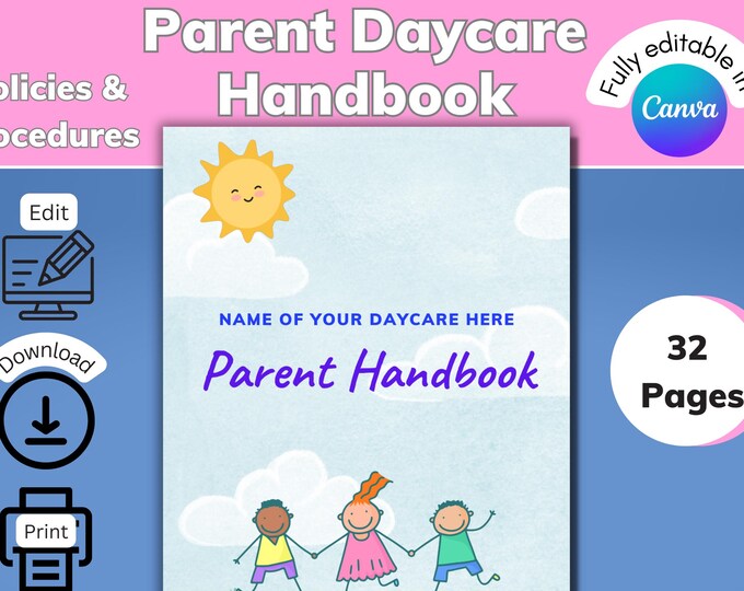 Daycare Parent Handbook, Childcare Enrollment Forms, Daycare Policies ...