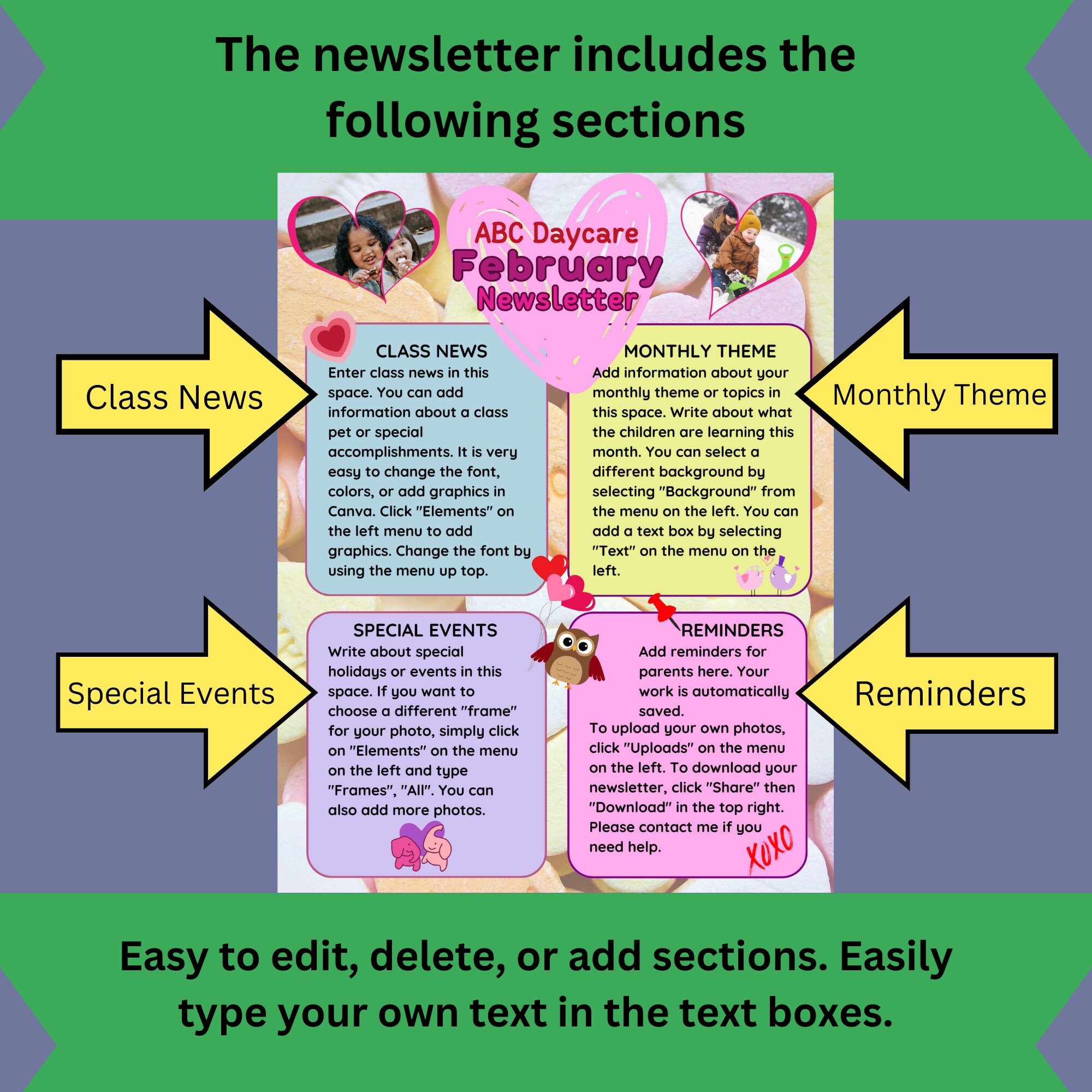 Classroom Newsletter Template, Monthly Newsletter, Teacher Newsletter ...