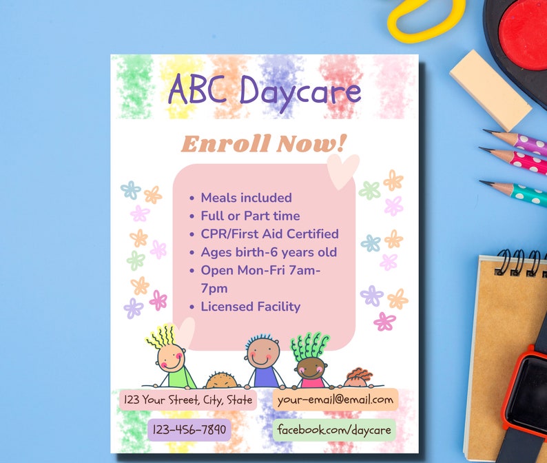 Daycare Flyer Bundle, Childcare Flyers, Home Daycare Flyer, Childcare ...