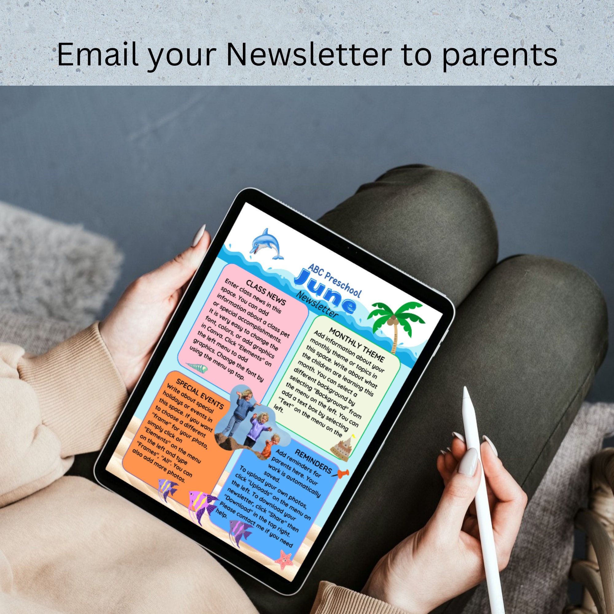 Editable June Classroom Newsletter Template: Canva, 8.5x11 (digital ...