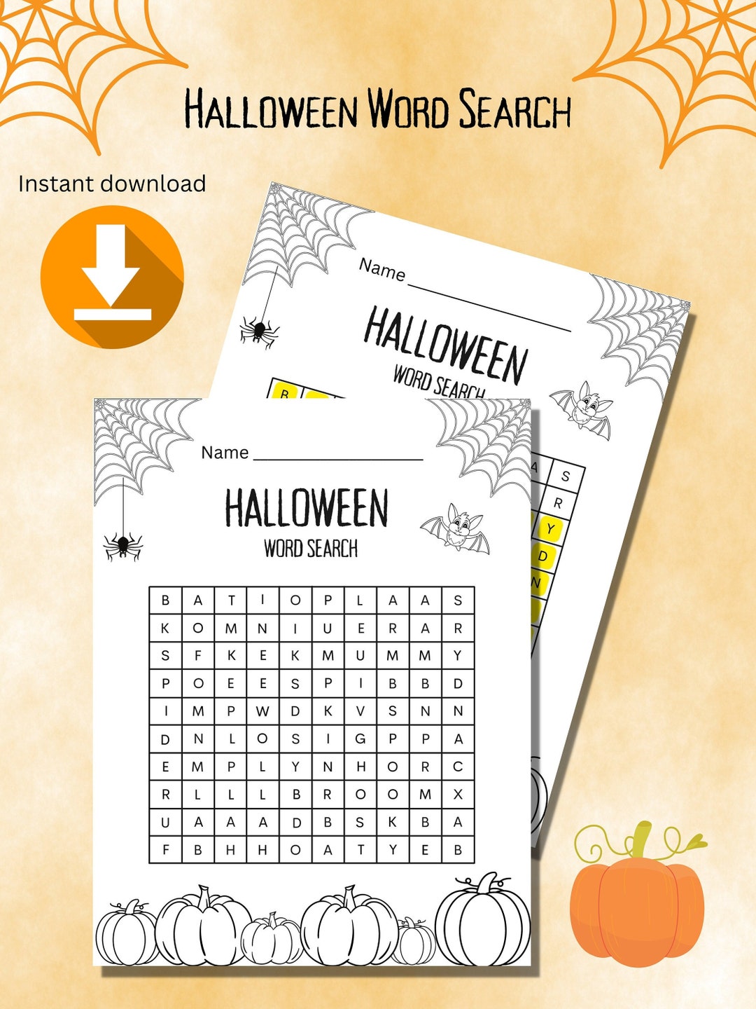 Halloween Word Search Game Halloween Printable Games Halloween Games ...