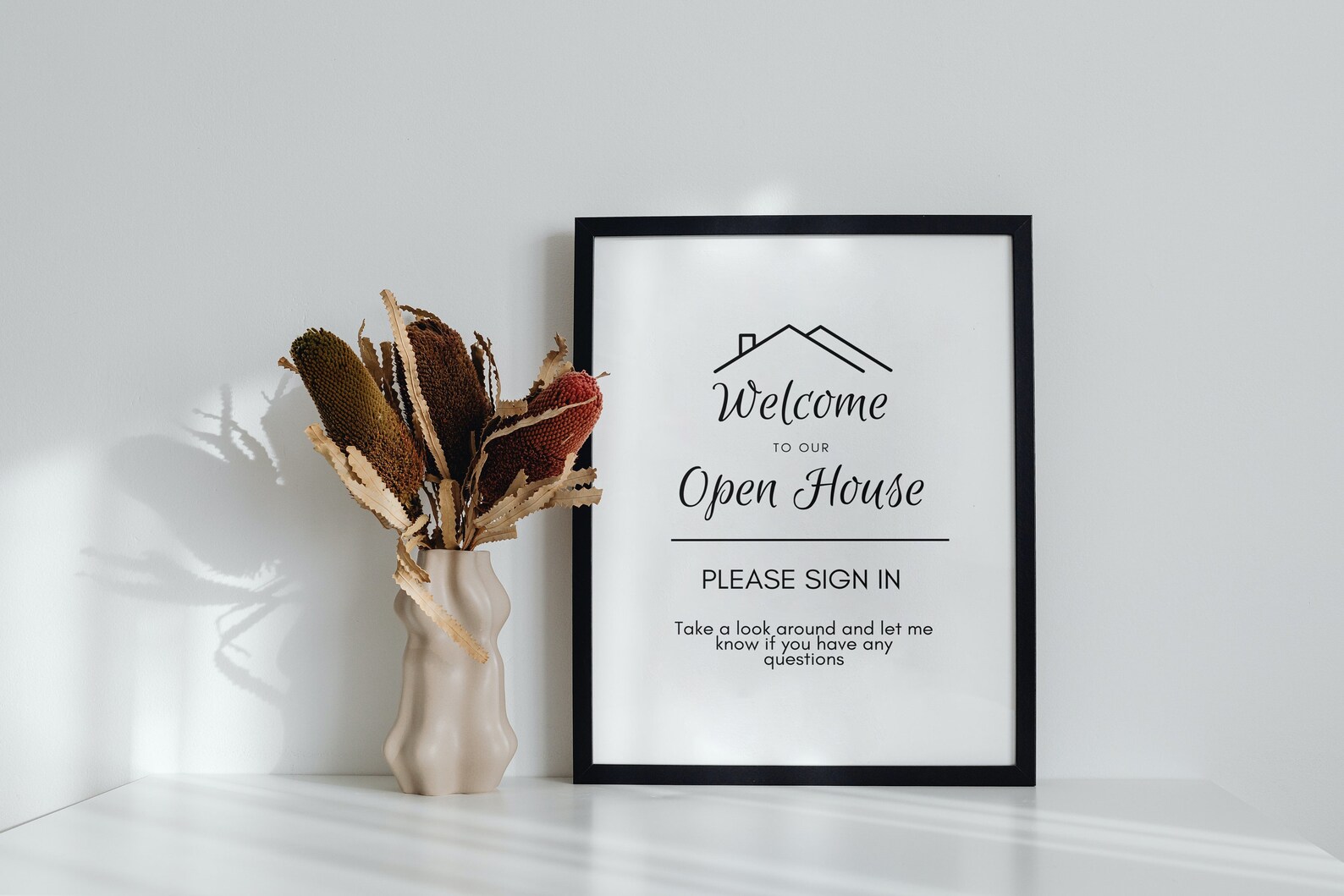 Printable Open House Real Estate Welcome Sign | Real Estate Open House ...
