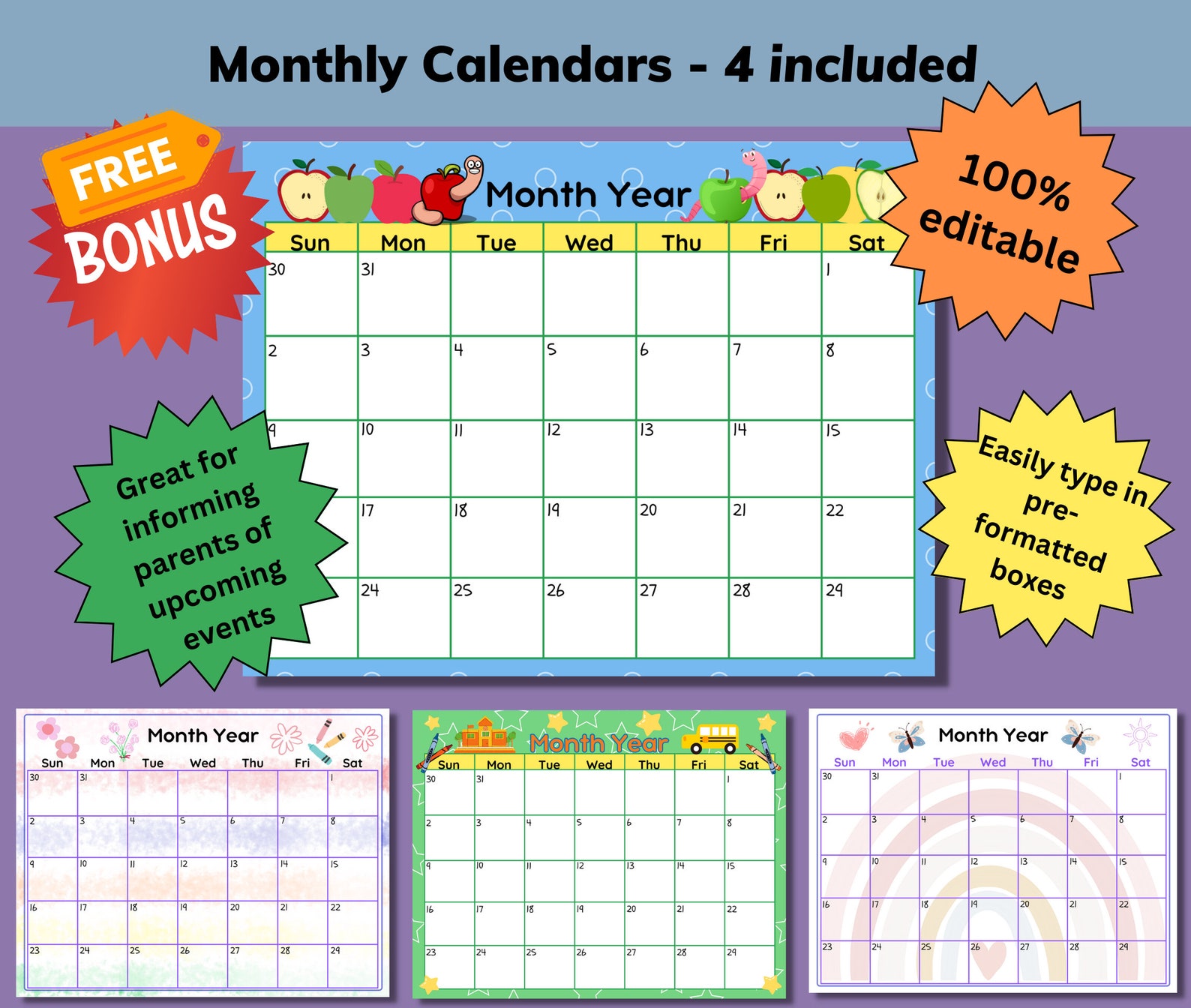 Newsletter Template, Monthly Newsletter, Back to School, Meet the ...