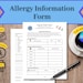 Child Allergy Form, Daycare Printable Allergy Form Perfect for Daycares ...