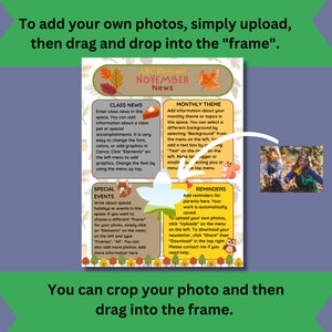 Editable Classroom Newsletter Template: Fall Theme (CANVA Digital ...