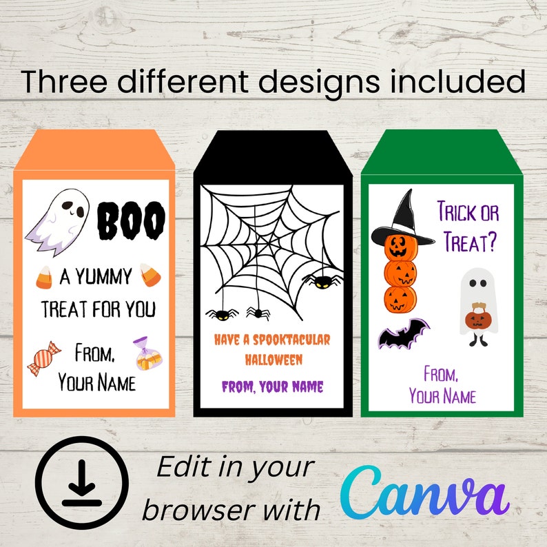 Editable Halloween Gift Tags, Halloween Party Tags, Halloween Favor ...