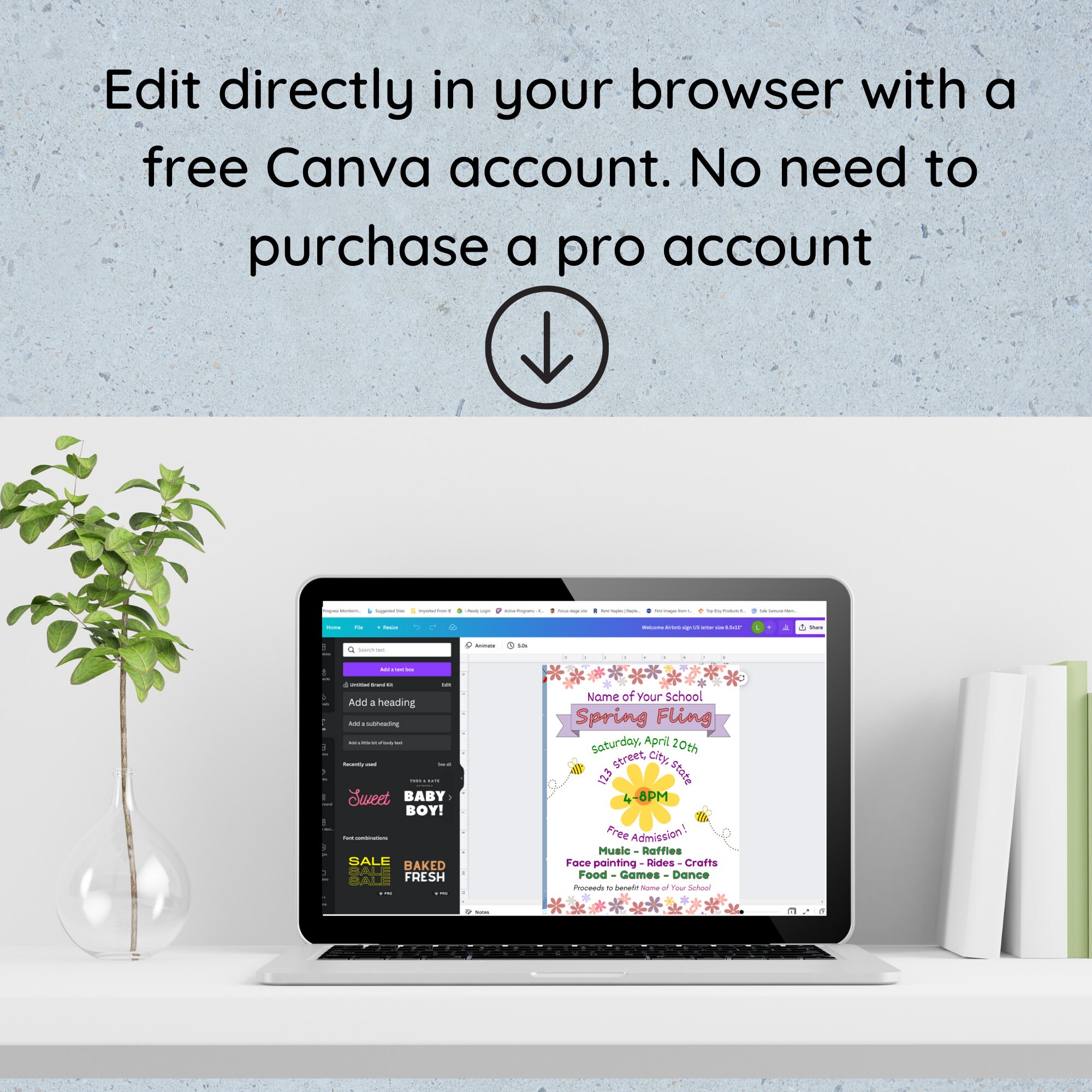 Editable Spring Fling Flyer for Schools, Churches, Daycares, Spring ...
