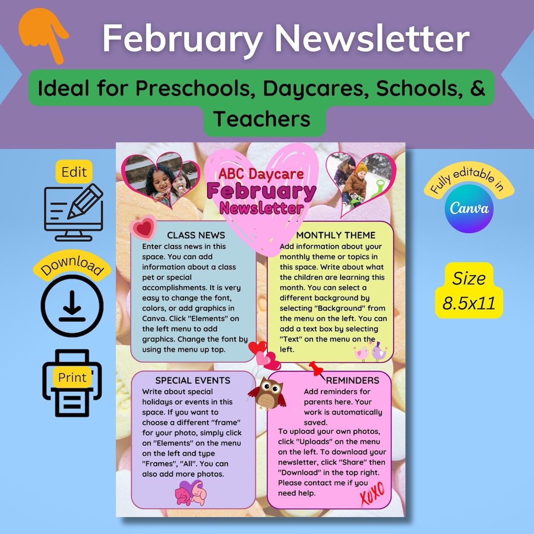 Classroom Newsletter Template, Monthly Newsletter, Teacher Newsletter ...