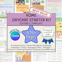 Editable Daycare Forms Bundle, Daycare Starter Kit, Childcare Forms ...