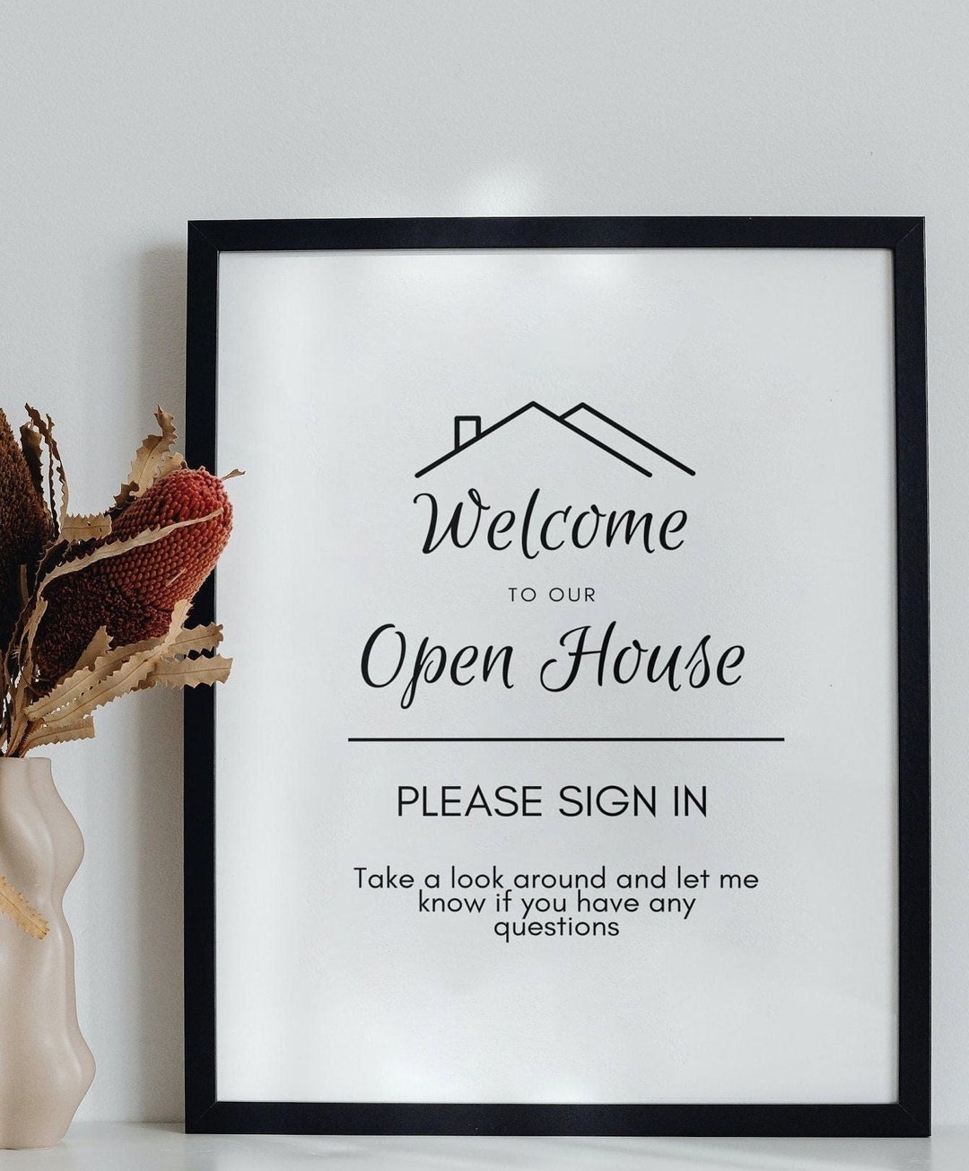 Printable Open House Real Estate Welcome Sign | Real Estate Open House ...