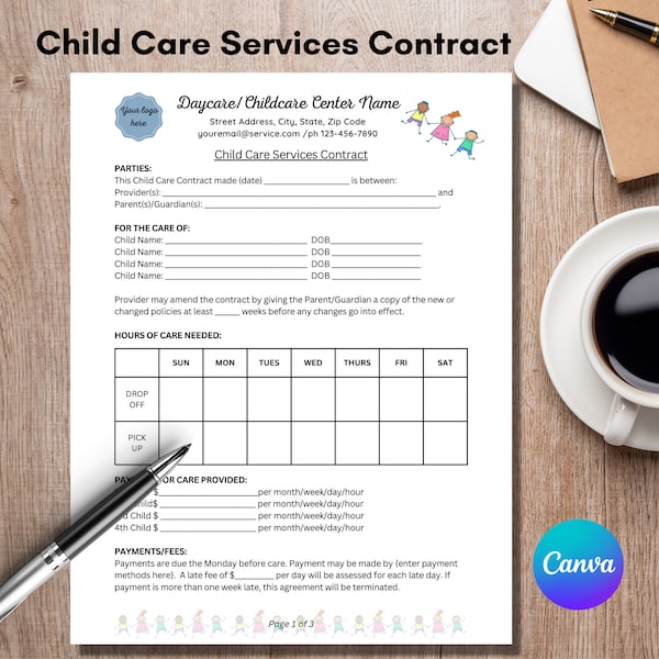 Home Daycare Forms - Etsy