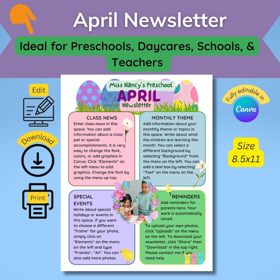 Printable Weekly Preschool Newsletters