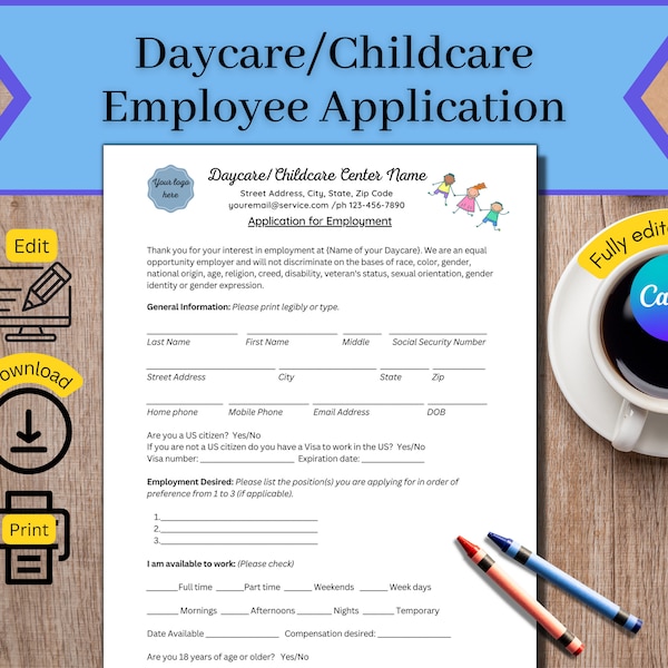 Daycare Forms - Etsy