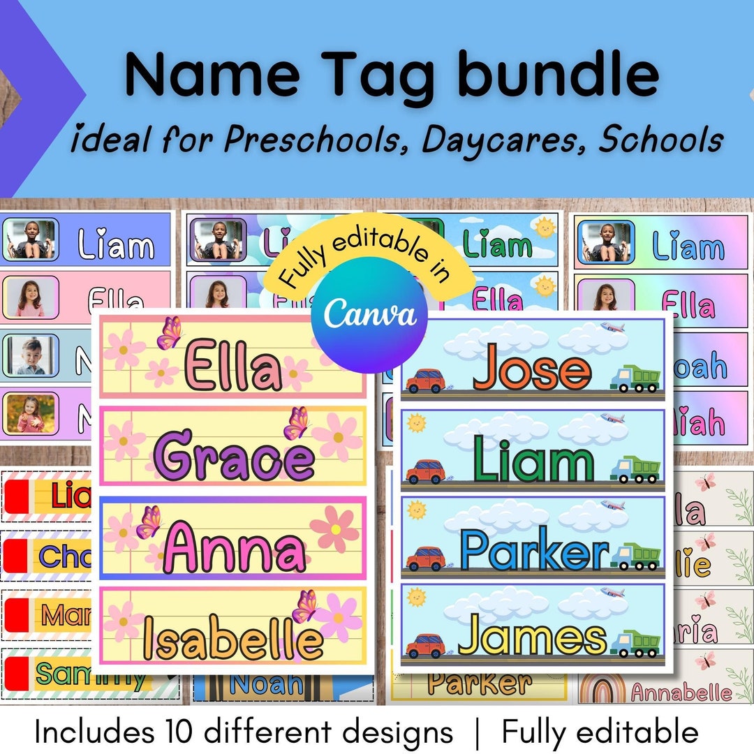 Student Name Tags, Name Tag Template, Name Tags Student, Classroom ...