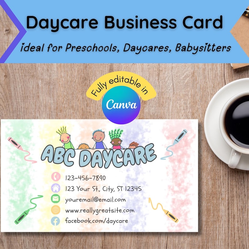 Childcare Business Card, Daycare Business, Daycare Provider, In-home ...