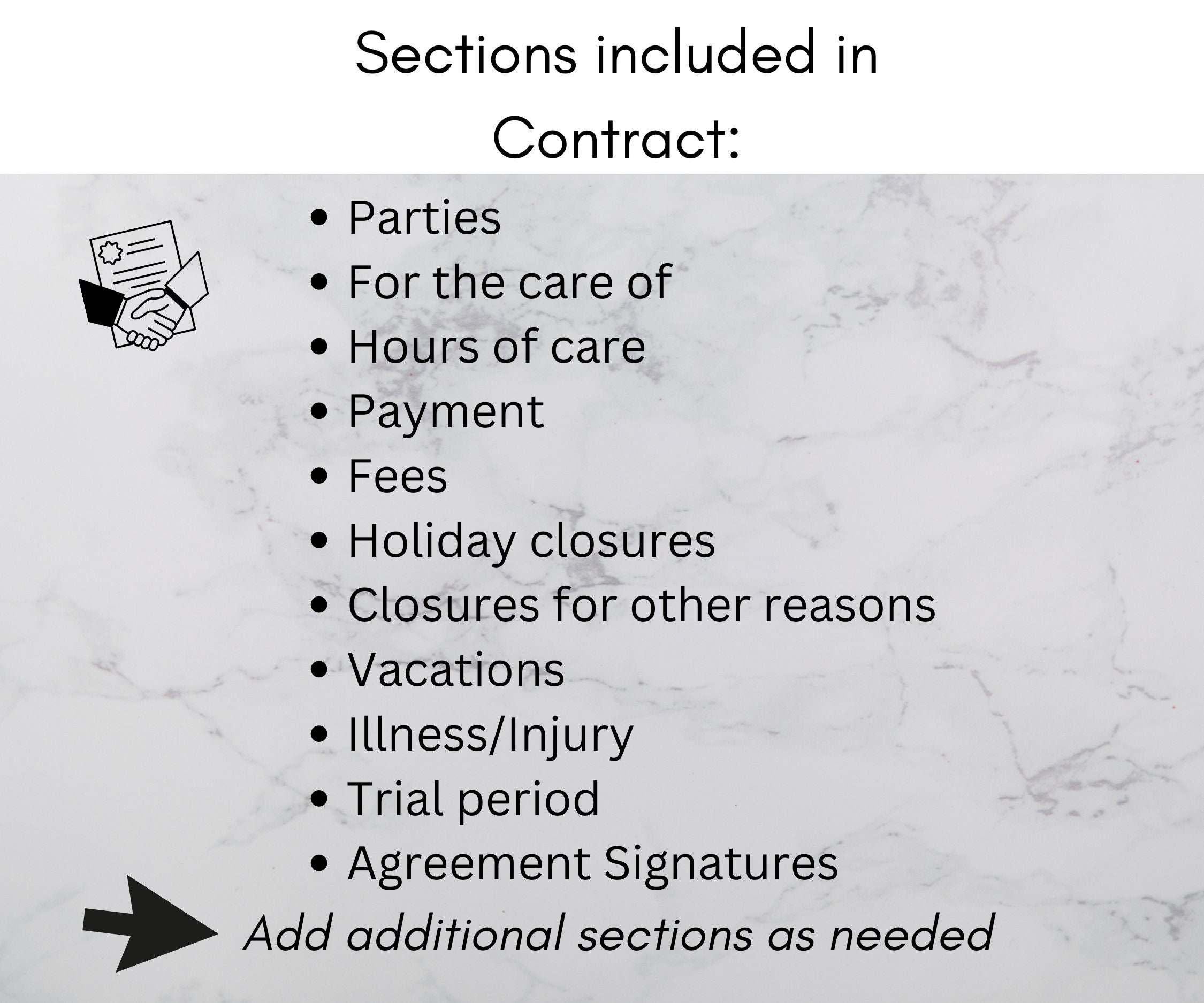 Daycare Contract & Daycare Receipt Bundle, Child Care Contract, Home ...
