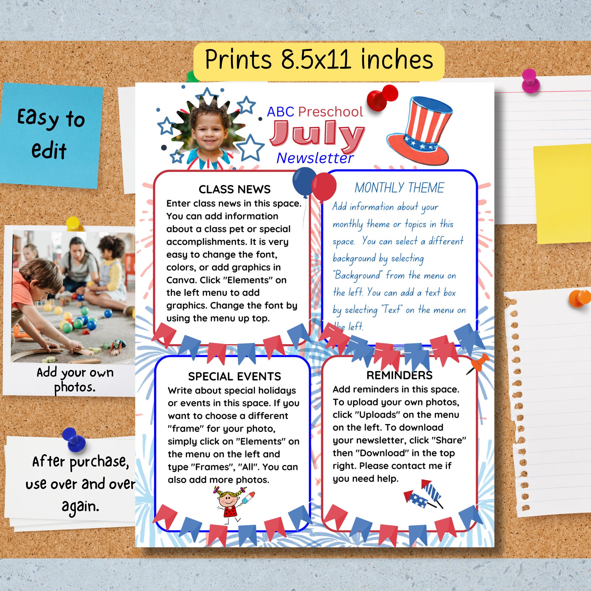 Classroom Newsletter Template, Monthly Newsletter, Teacher Newsletter ...