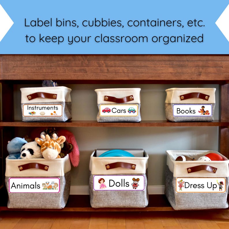 Classroom Supply Labels, Daycare Labels, Cleaning Labels, Toy Bin ...