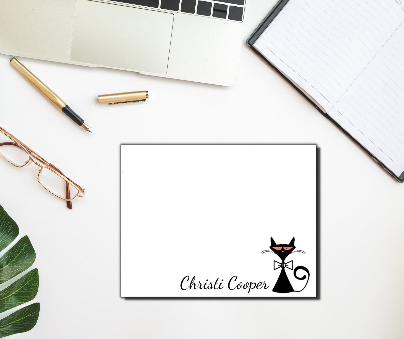 Cat Personalized Note Cards Cat Notecard Template - Etsy