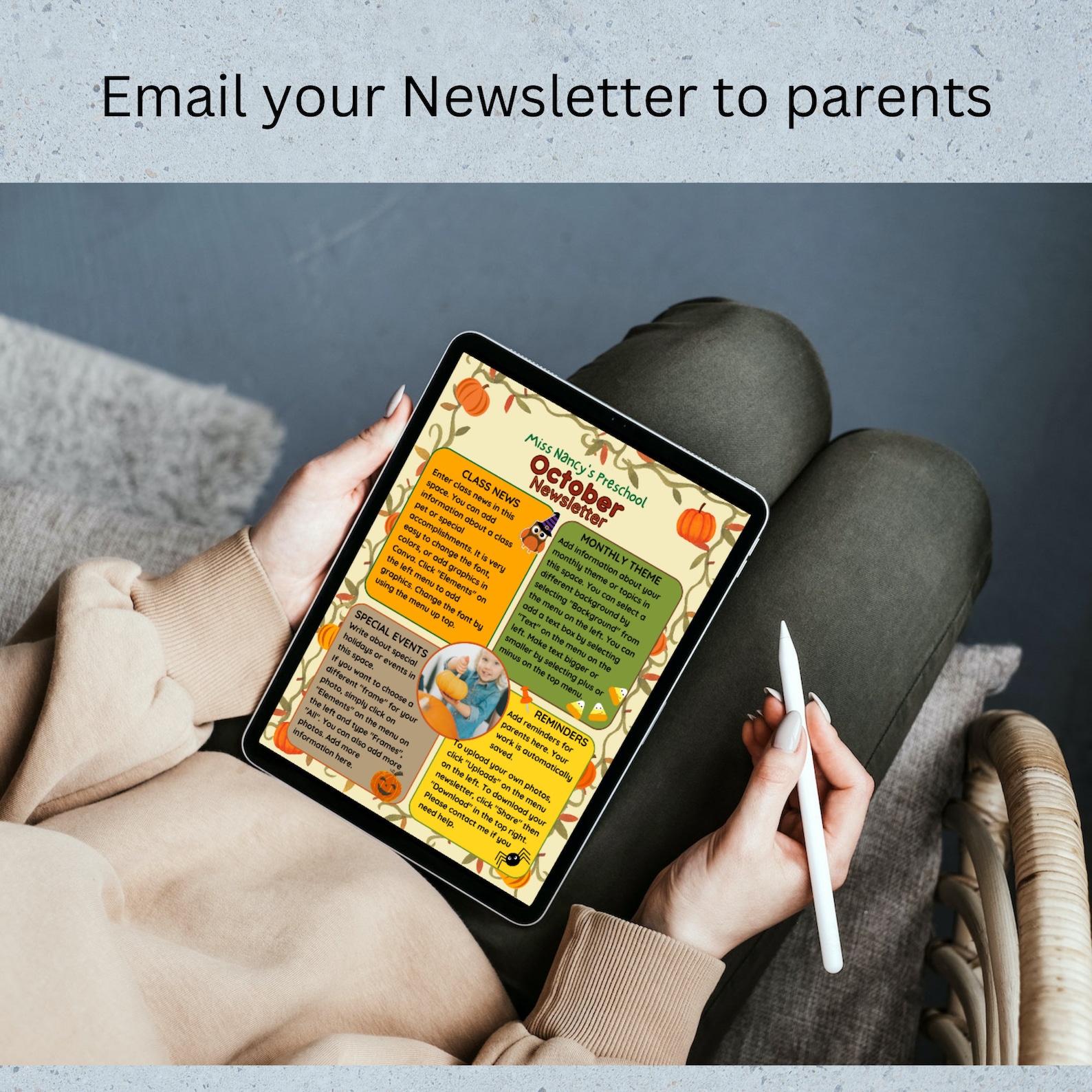 Editable October Classroom Newsletter Template (CANVA Digital Download ...