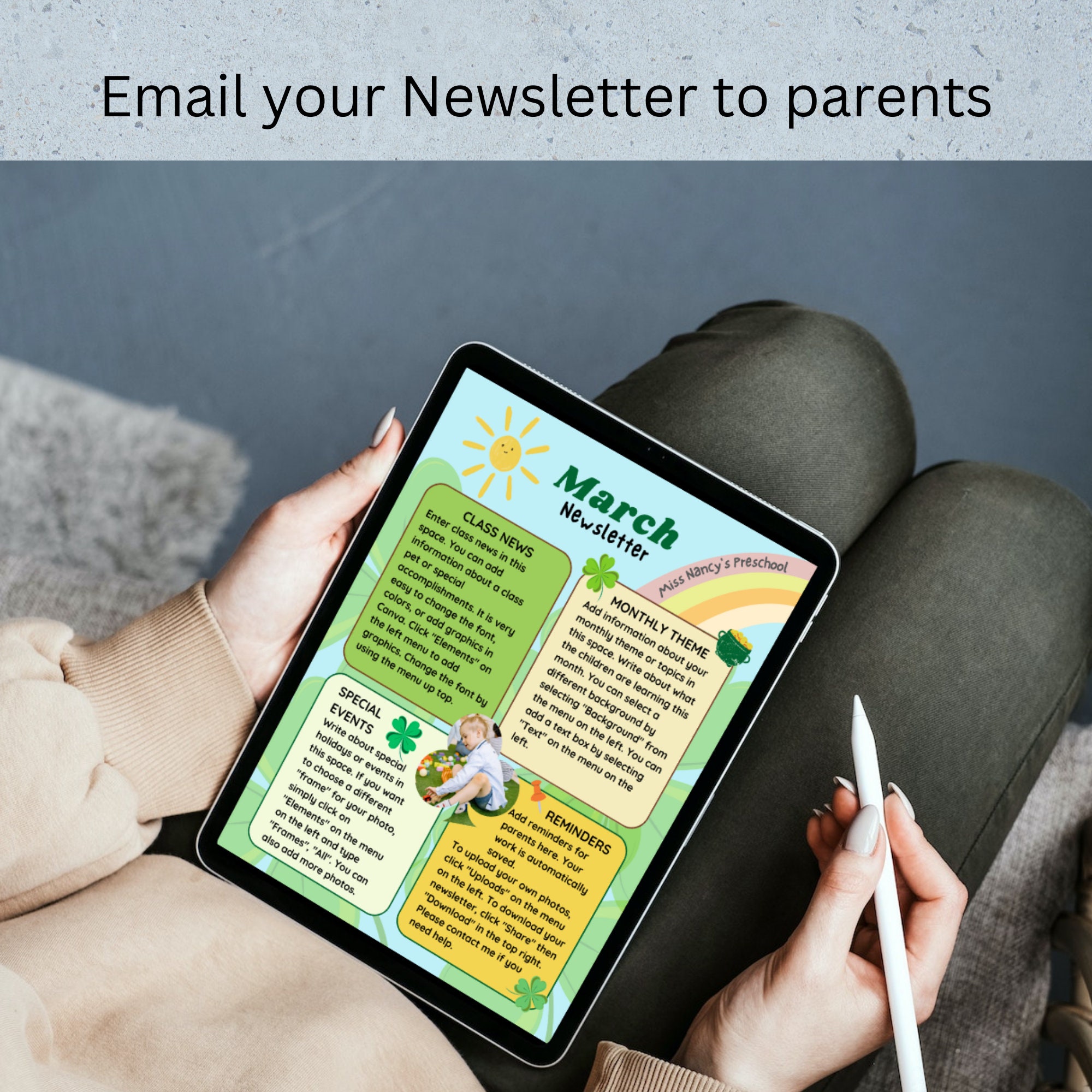 Editable Classroom Newsletter Template: March, Weekly (CANVA Digital ...