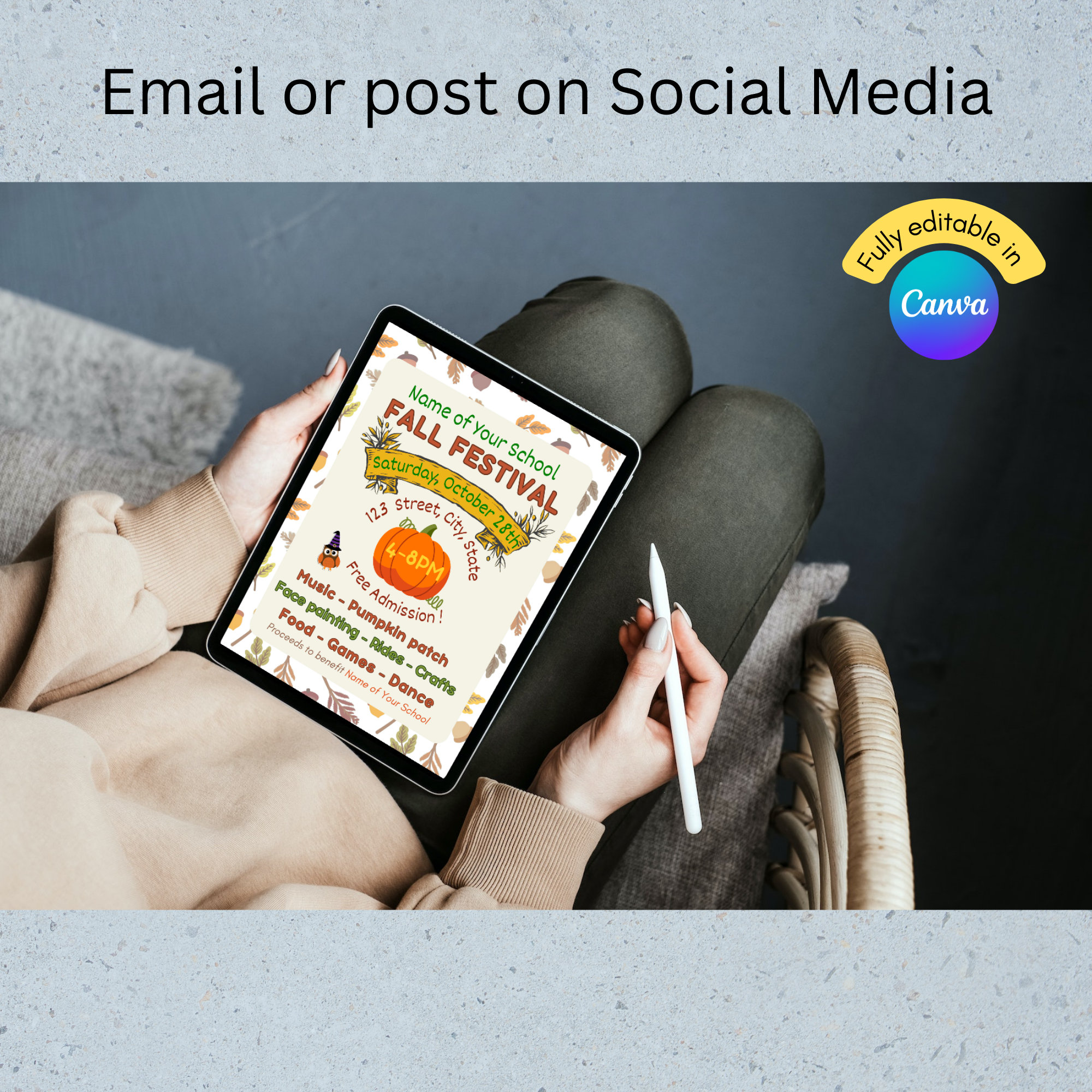 Editable Fall Festival Flyer, PTA Fall Festival Flyer, Trunk or Treat ...