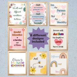 Special Education Posters, Inclusion Poster Bundle, Neurodiversity Art ...