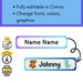 Student Name Labels Editable, Preschool Name Label, Name Label ...