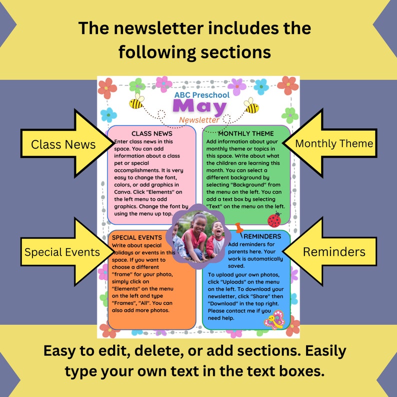 Editable May Classroom Newsletter Template: Teacher Communication ...