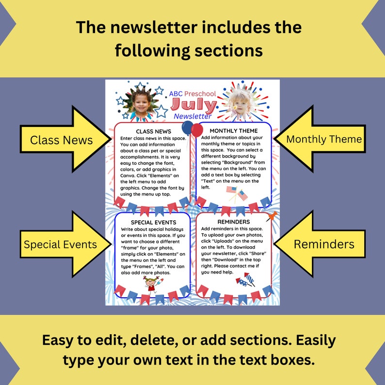 Classroom Newsletter Template, Monthly Newsletter, Teacher Newsletter ...