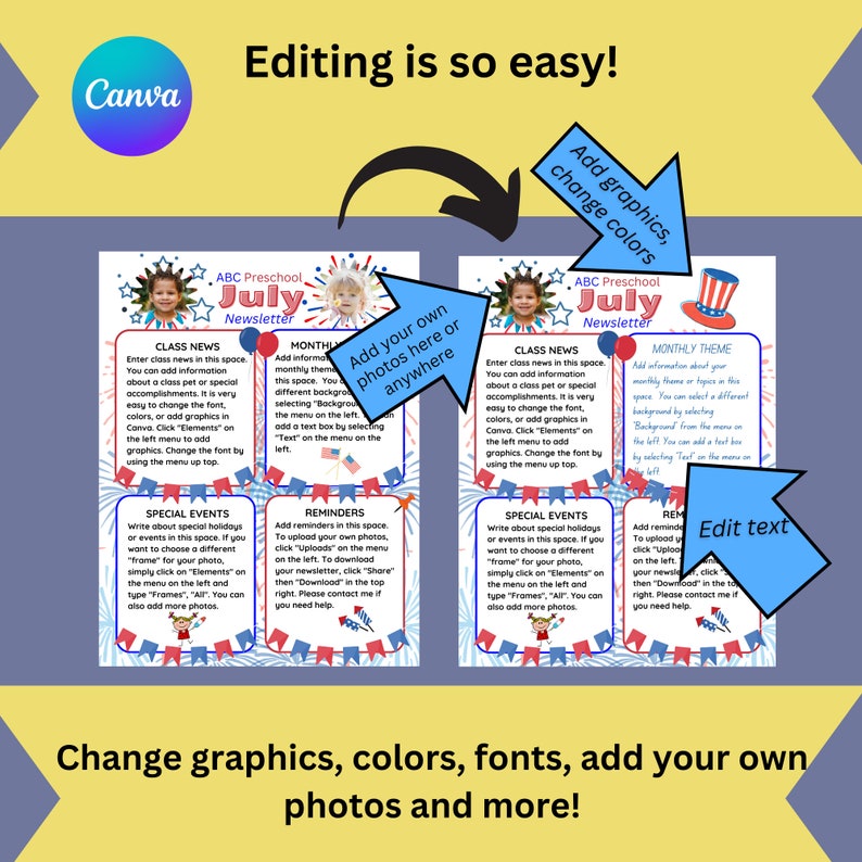 Classroom Newsletter Template, Monthly Newsletter, Teacher Newsletter ...