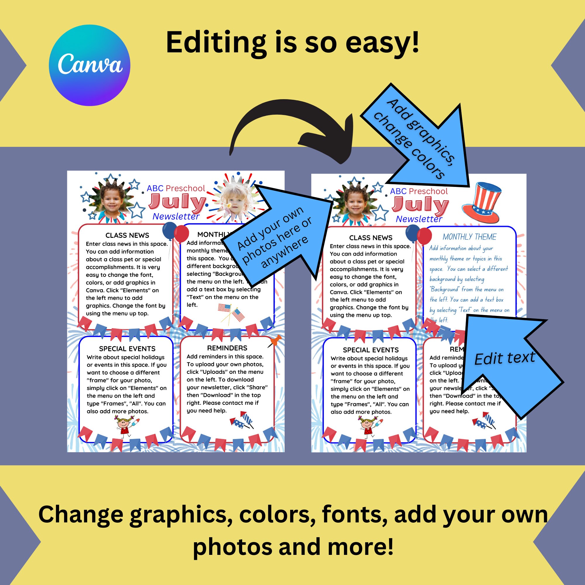 Classroom Newsletter Template, Monthly Newsletter, Teacher Newsletter ...