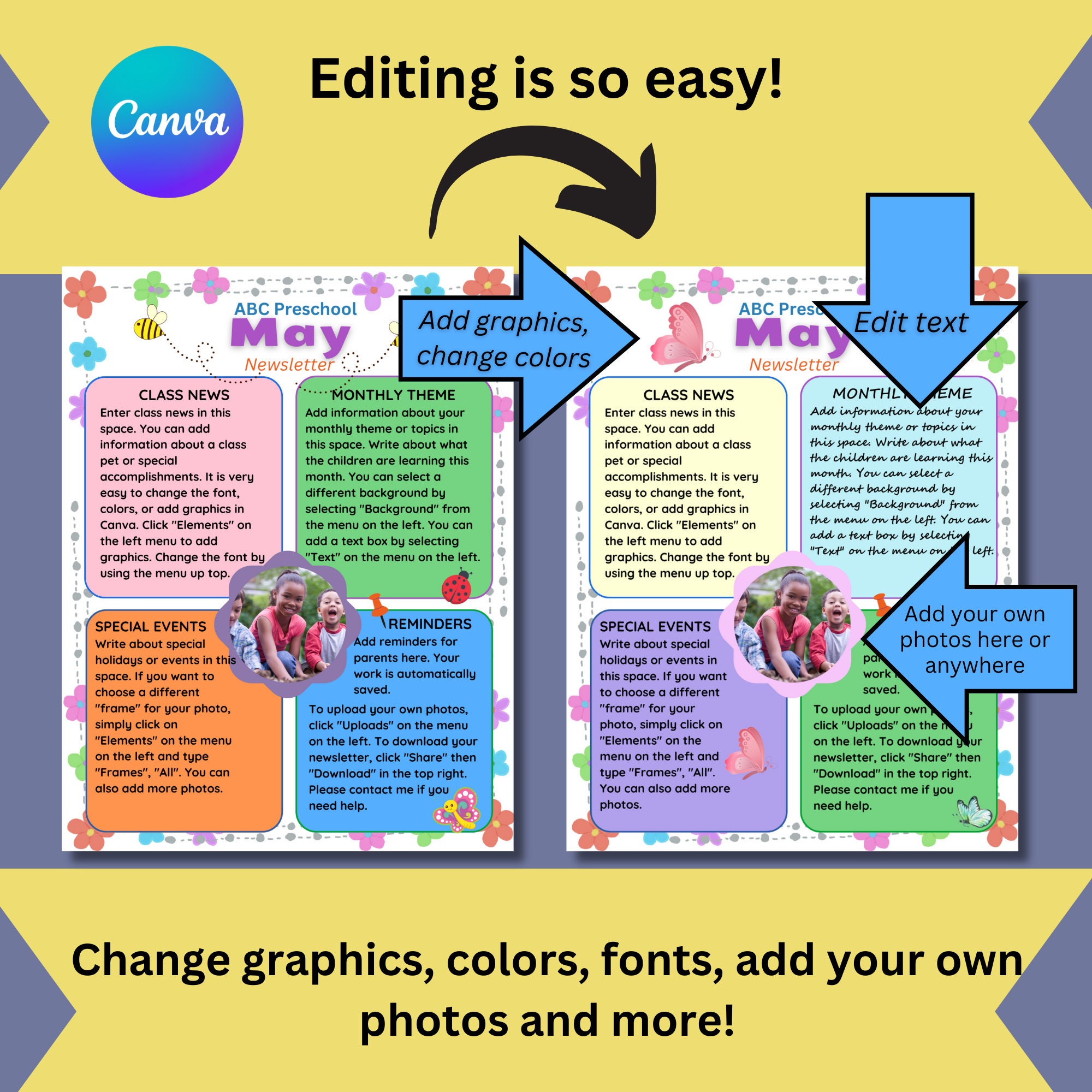 Editable May Classroom Newsletter Template: Teacher Communication ...