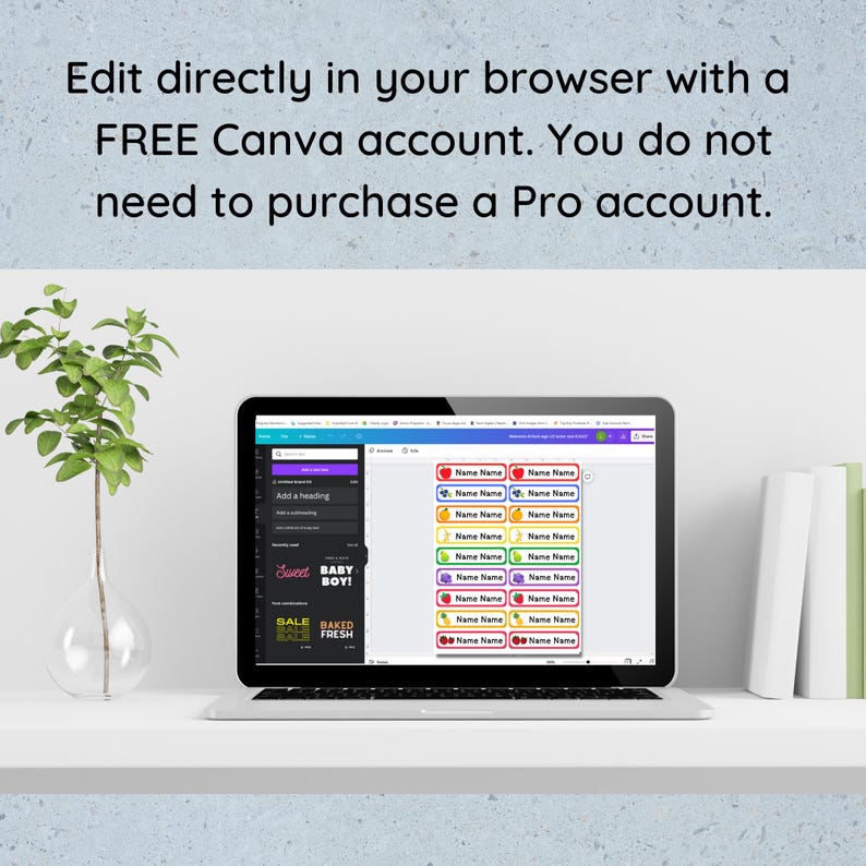 Student Name Labels Editable, Preschool Name Label, Name Label ...