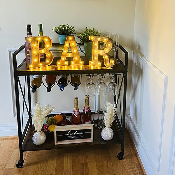 Rustic Bar Cart - Etsy
