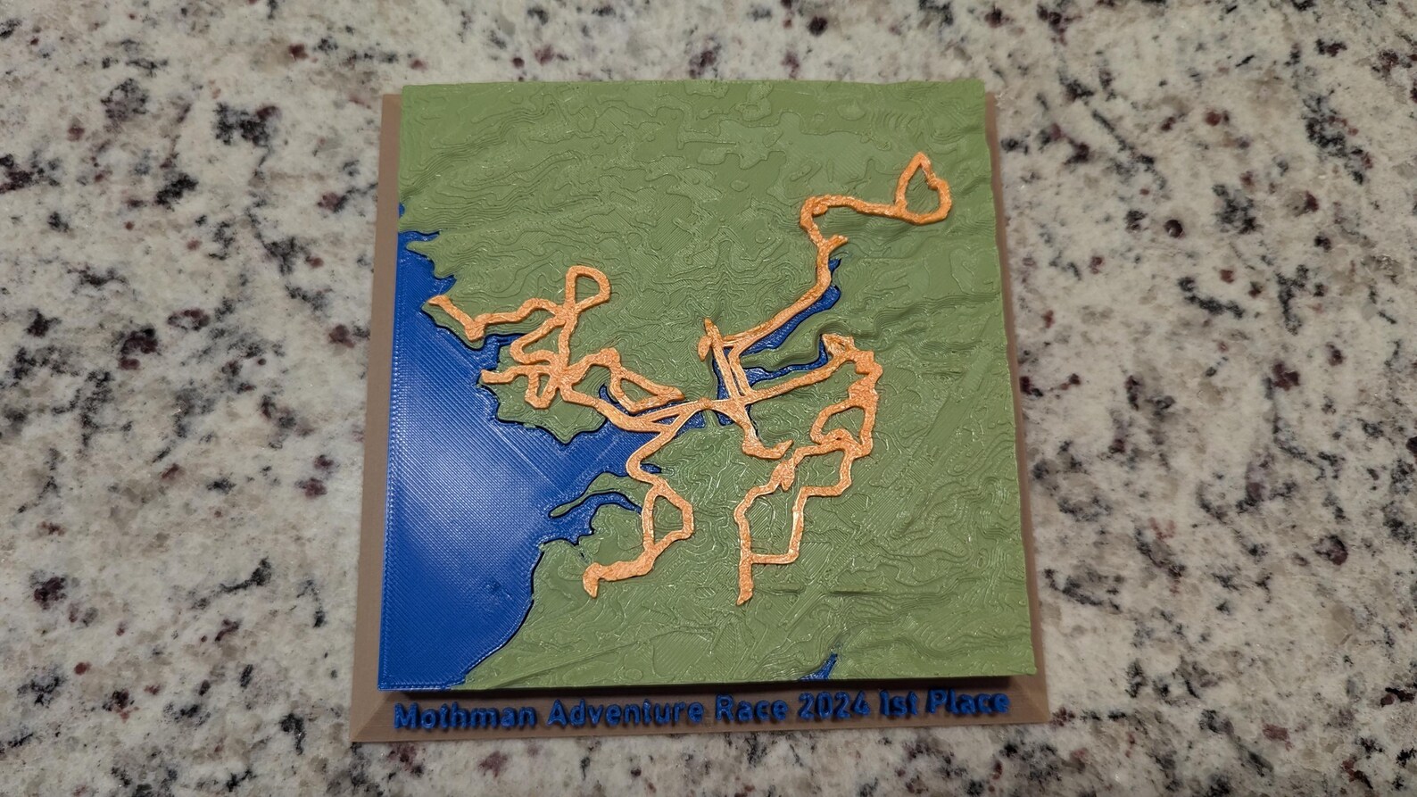 Custom 3D Printed Topographic Adventure Race Keepsake - Etsy