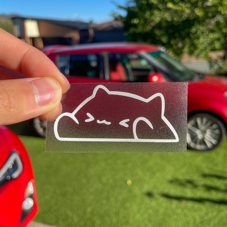 Kawaii Bongo Cat Vinyl Sticker Car Accessory Cute Car - Etsy Australia